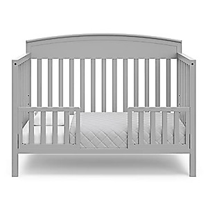Graco Benton 5-in-1 Convertible Crib (Pebble Gray) – GREENGUARD Gold Certified, Converts from Baby Crib to Toddler Bed, Daybed and Full-Size Bed, Fits Standard Full-Size Crib Mattress