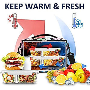 BEIMILY Insulated Lunch Bag for Women,Soft cooler bag,Reusable Lunch Box,Leakproof Cooler Tote Bag with Adjustable Shoulder Strap