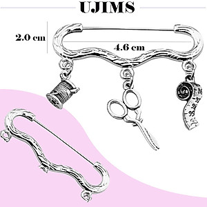 UJIMS Sewing Bracelet Sewing Lover Gift For Her Sewing Quilting with Lapel Pin Sewing Jewelry For Seamstress (Sewing Quilting Lapel Pin)