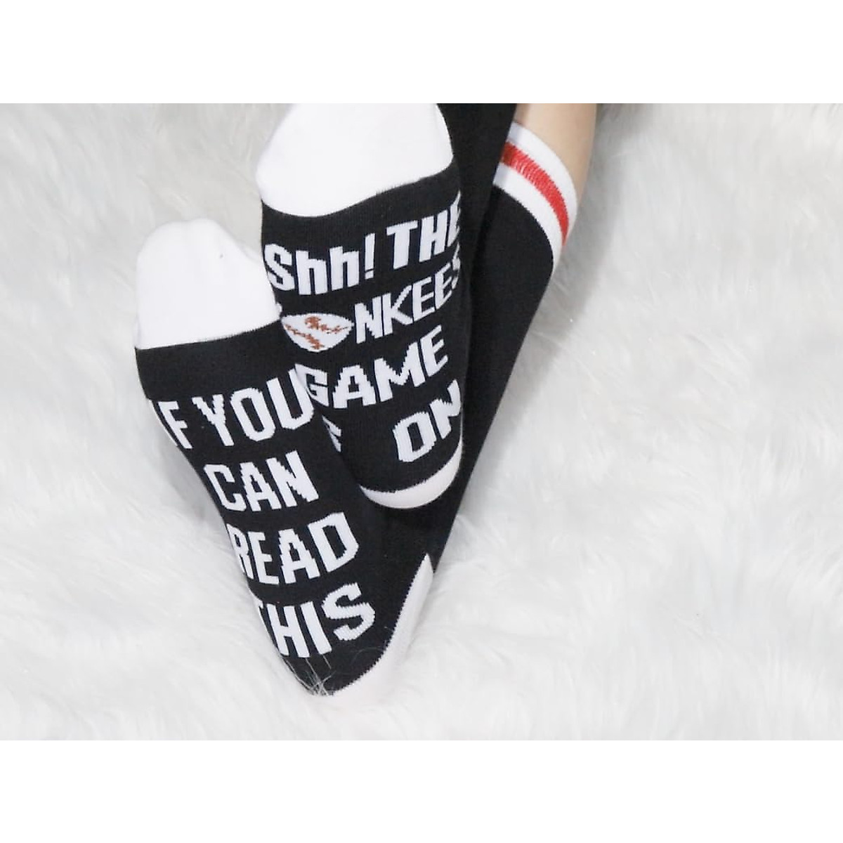 GJTIM 2 PAIRS Baseball Gift Baseball Fans Gift Baseball Team Socks Funny Birthday Gift for Baseball Lovers (Y)