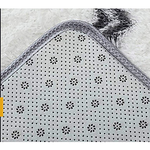 Scceatti Rugs for Bedroom 5x1.5 Feet Washable Fluffy Thick Bedroom Rug Rugs Big Bohemian Kitchen Rug Modern Rug Shaggy Home Area Mat Plush Floor Rugs Room Carpet for Bedroom Living Room Decor,White