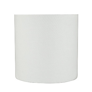 Aspen Creative 31227 Transitional Drum (Cylinder) Shaped Spider Construction Lamp Shade in White, 8" wide (8" x 8" x 8")