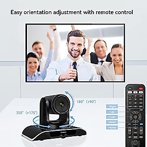 Tenveo 3X PTZ Camera Conference Room Camera 3X Optical Zoom + USB Speakerphone for Skype Zoom (VHD3U-M3)