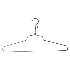 Econoco Commercial Steel Blouse and Dress Hanger with Loop Hook, 16" (Pack of 100)
