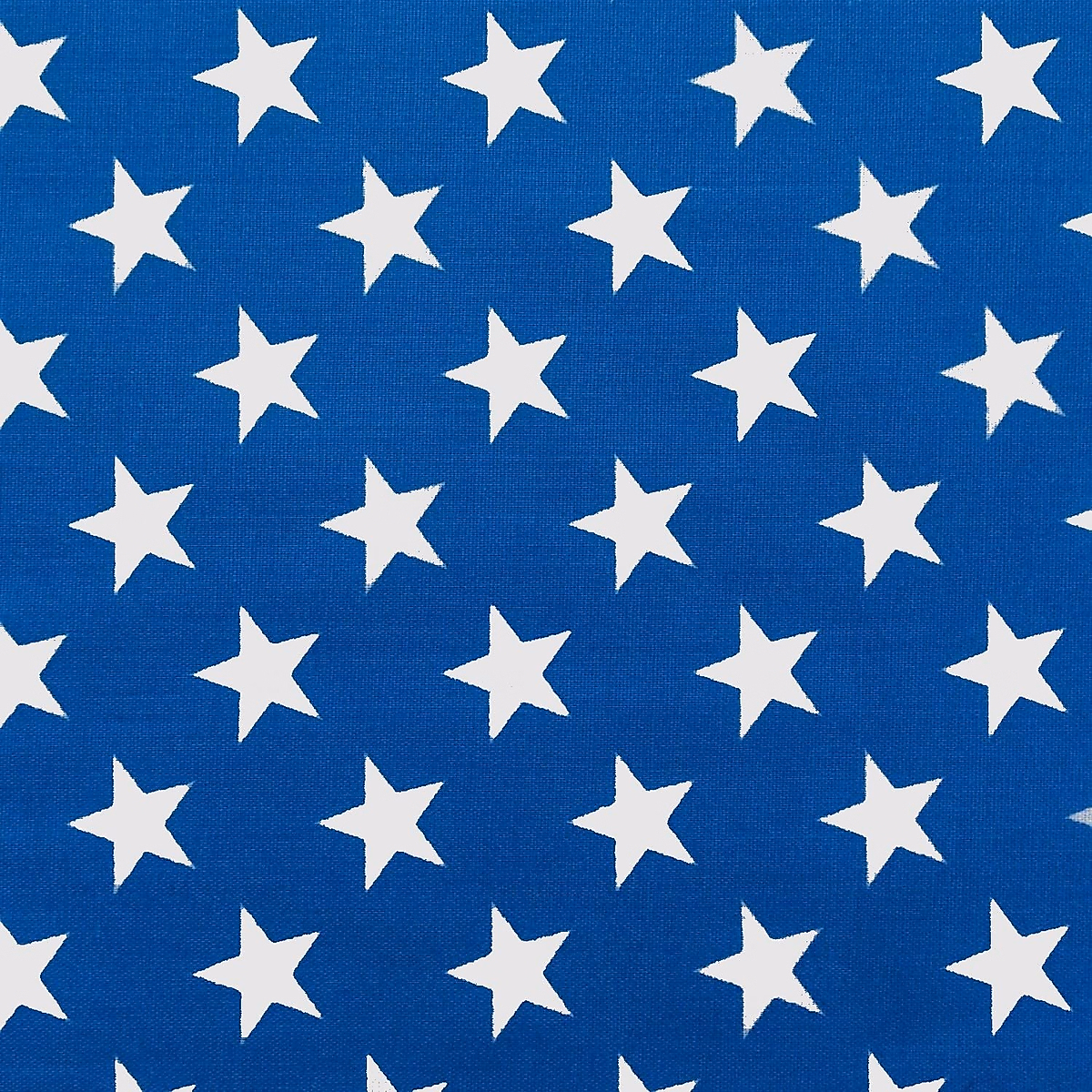 Star Print Polycotton Print Fabric - Blue/White - 59" Width Sold BTY
