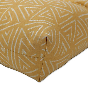 Pillow Perfect Outdoor/Indoor Kuka Canary Bench/Swing Cushion, 44" x 18", Yellow