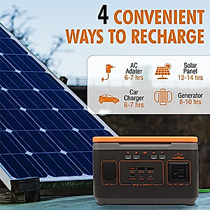 Portable Power Station - Muliti-Functional High Output Lithium Charging Bank with 110 AC output/ 12V DC - Includes Wireless Charger 3x USB Ports - LCD Display - 3 LED Modes - 300W Battery Backup