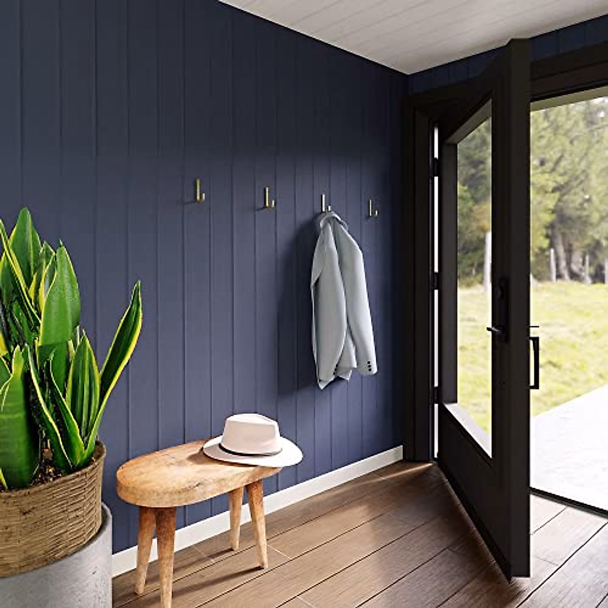 National Hardware N337-917 Reed Modern Hook, 4", Brushed Gold