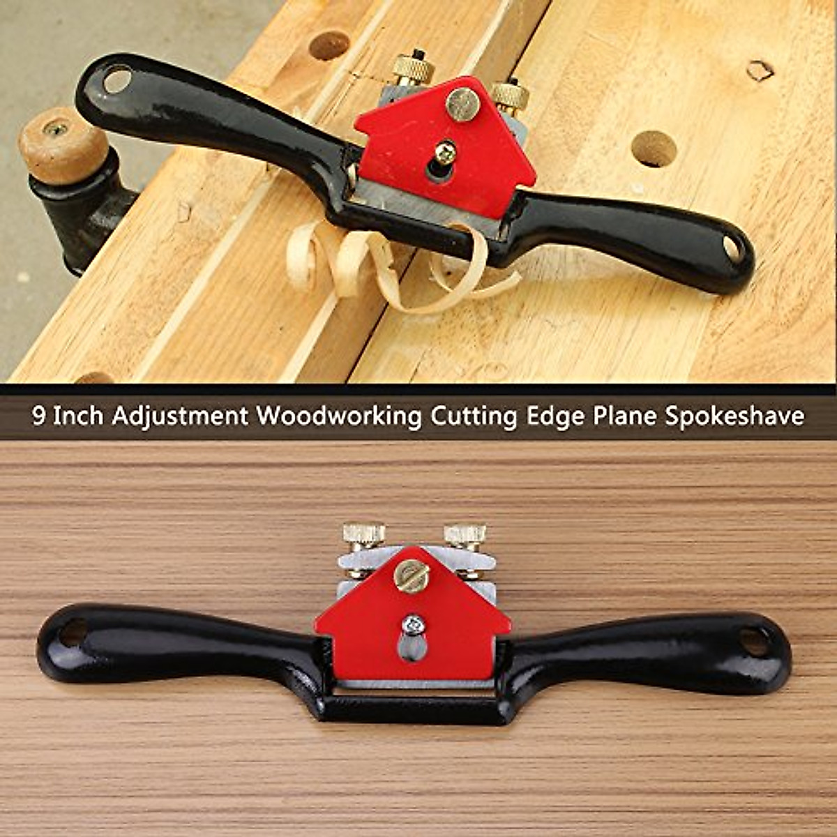 Adjustable SpokeShave Hand Planer 9 Inch Woodworking Cutting Plane Hand Trimming Tool for Wood Craft, Wood Craver, Wood Working