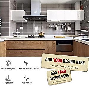 Custom Kitchen Rugs Personalized Customized Kitchen Mat Set of 2 Anti Fatigue Mat Hallway Runner Rug Non Skid Washable