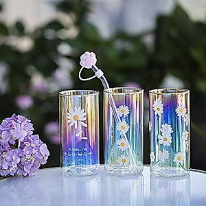 20 Pieces Straw Cover Cap Reusable Silicone Straw Toppers Drinking Straw Tips Lids for 8-10 mm Cute Straws Plugs (Not include Straw) Style1