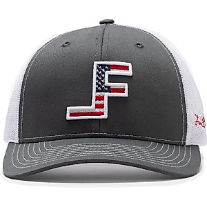 Lane Frost Men's Courage Flag Logo Ball Cap Charcoal One Size