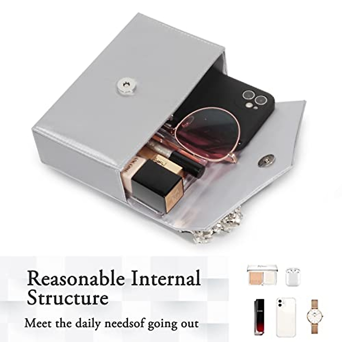 AOYUNHUI Evening Handbags Purse Bling Handbag Rhinestone purses for Women Wedding Prom Party Club Bling Bling Sparkling