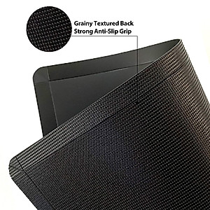 Extra Thick Foldable Cutting Board with Lip, Flexible Plastic Cutting Board Mats for Kitchen, Black Cutting Boards for Meat, Nonslip Cutting Mats, BPA Free, Dishwasher Safe, Set of 3