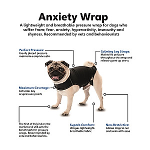Company of Animals Anxiety Wrap, Black, Toy Sized