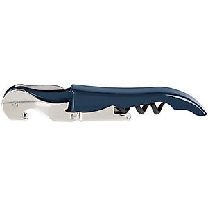 Pulltap's Double-Hinged Waiters Corkscrew, Wine Opener and Foil Cutter, Beer Bottle Opener, Navy
