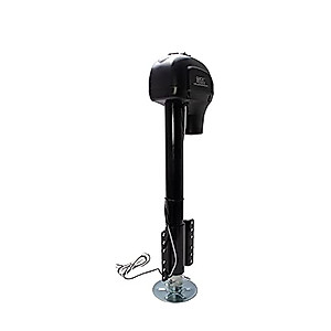 Quick Products JQ-3500SMB Power A-Frame Electric Tongue Jack with Side-Mount, LED Work Light for Camper Trailer, RV - 3,650 lbs. Capacity (Higher Then Standard 3,500 lbs. Jack!), Black