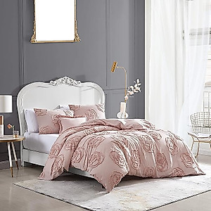 THE HIPPIE STYLE Luxury Tufted Duvet Cover, Light Pink Duvet Set, Over Quilt Cover, Cotton Bedding with Matching Sham, All Season Home Decor (Light Pink, Over Size 120x120)