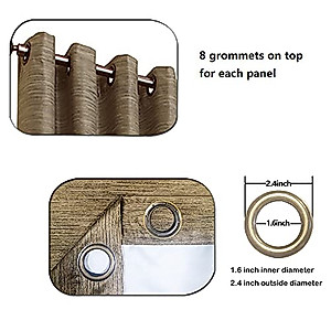 Merryfeel 100% Blackout Window Curtain Panels,Grommet Thermal Insulated Room Darkening Bedroom and Living Room Curtains, Set of 2 Decorative Curtain Panels (52 x 84 Inch)