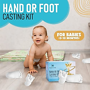 Hula Home Baby Keepsake Hands Casting Kit | Plaster Hand Molding Kit for Infant Hand & Foot Mold | Hand Mold Sculpture Kit for Newborns, Toddlers, Babies | Baby Gifts