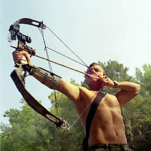 2 Pack Archery Arm Guard, Archery Bracer/Archery Cowhide Leather Forearm Protector w/Bow Range with 4-Strap Buckles, Arm Guard for Archer Hunter