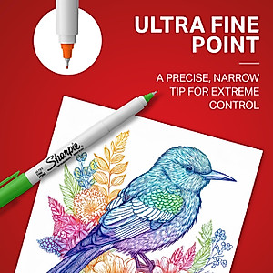 SHARPIE 37600PP Permanent Markers, Ultra Fine Point, Classic Colors, 8 Count