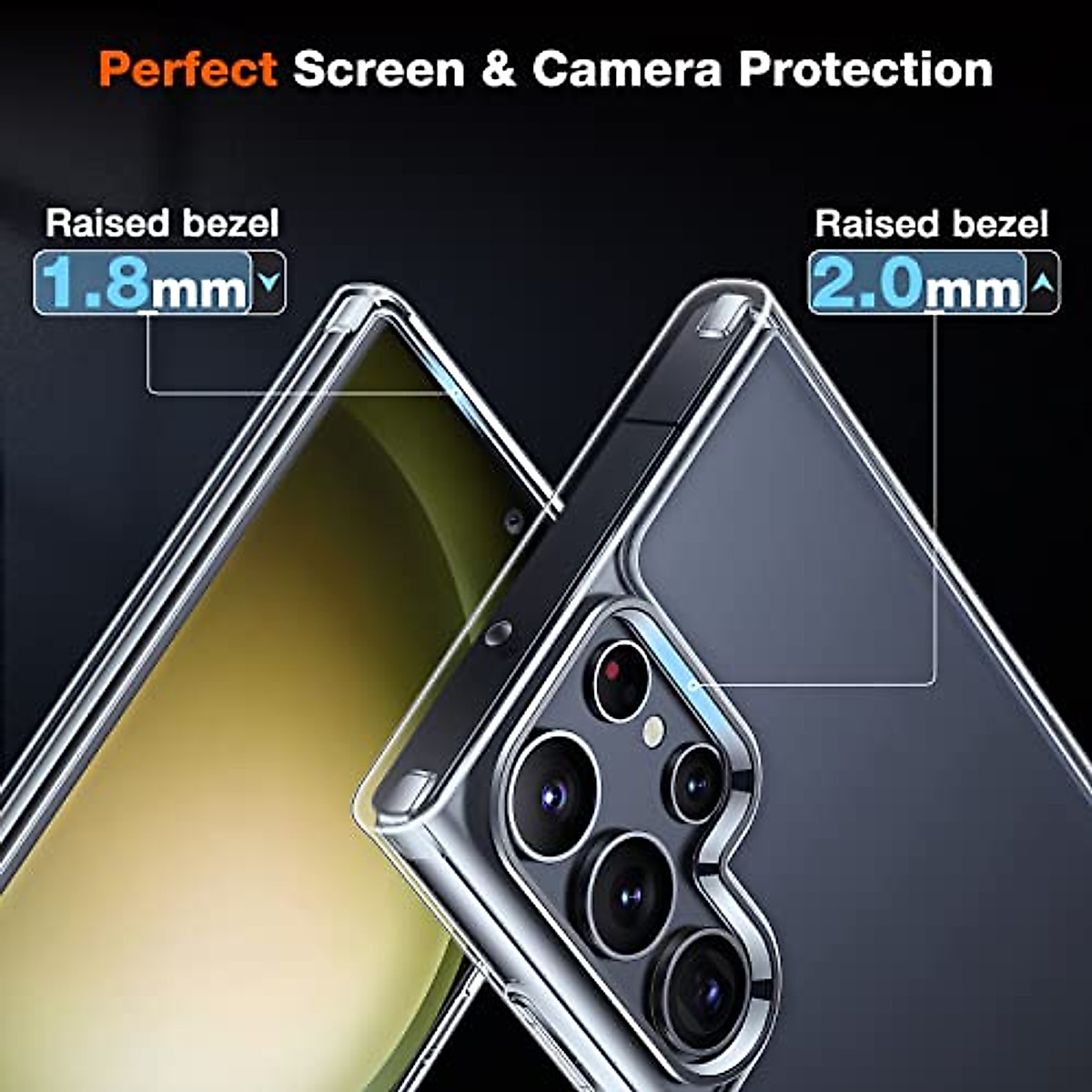 LK for Samsung Galaxy S23 Ultra Case, [Military Grade Drop Protection] [Not Yellowing] Matte-Finish, Shockproof, Anti-Scratch Protective Case for S23 Ultra 5G, Matte Clear