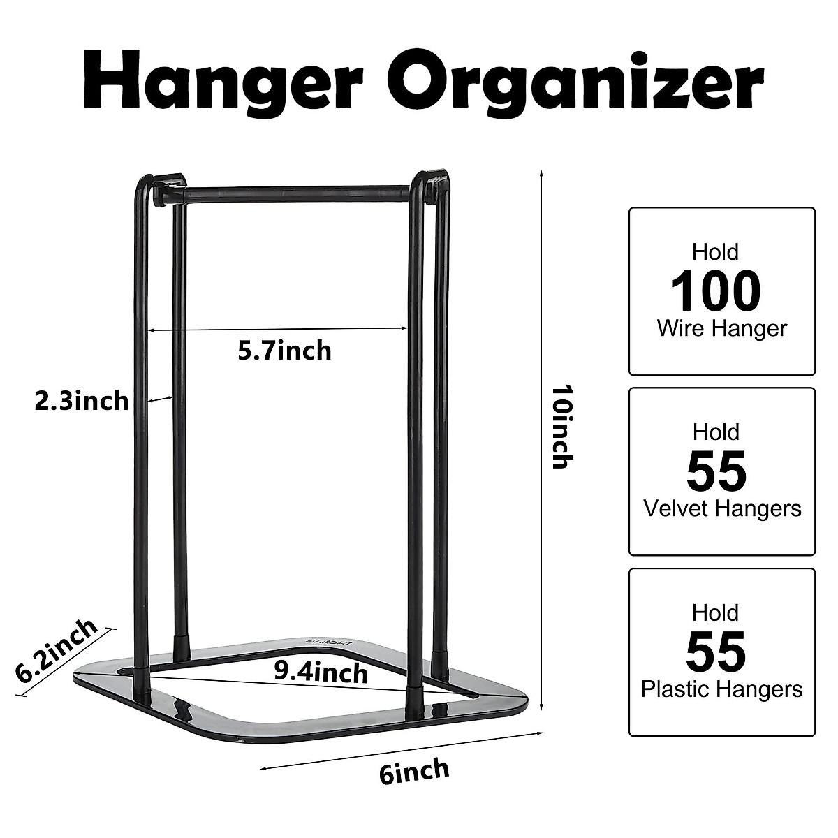 HAKDAY Hanger Storage Rack, Portable Hanger Organizer Rack, Hanger Stacker Hanger Storage Holder Hanger Caddy for Closet Laundry Dry Cleaning Room