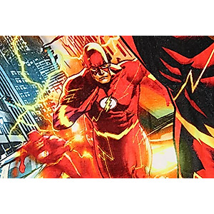Northwest DC Comics The Flash Running Lightning Superhero Plush Throw Blanket 46' x 60'