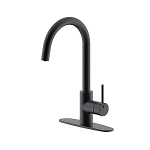 Westbrass KH31B-62 HotMaster 3 in 1 Single Handle Dual Waterway Kitchen Faucet Only, Matte Black