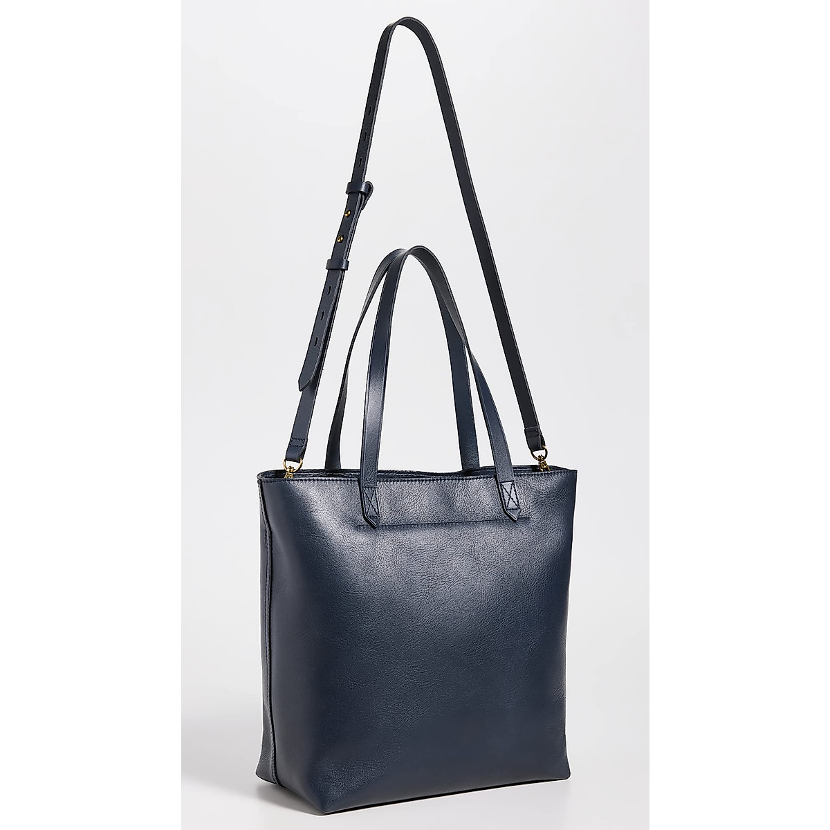 Madewell Women's The Zip-Top Medium Transport Tote, Dark Baltic, Blue, One Size
