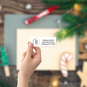Return Address Labels Personalized Stickers – 60 Personalized Address Labels Self Adhesive, Simple Flat Sheet Return Address Stickers for Envelopes, Quality Custom Address Labels, Return Label