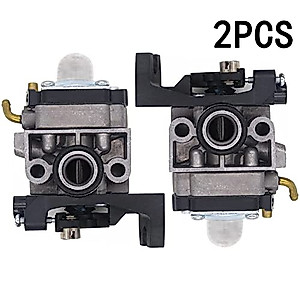 LOLUZ 2PCS GX35 Carburetor Compatible with 4-Stroke Gasoline Brush Cutter Garden Mechanical Lawn Mower Carb Rebuild Set Part Tool Accessories