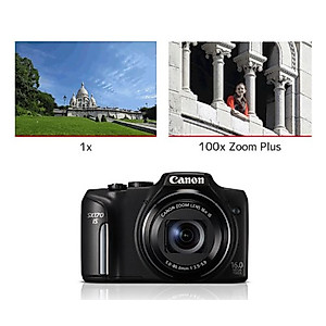 Canon PowerShot SX170 IS 16.0 MP Digital Camera, Black (discontinued by manufacturer)