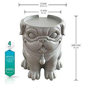 Dekodots Smart Speaker Table Stand (Dog) - Decorative Holder for Amazon Echo Dot or Google Home Mini - Portable Design, No Sound or Microphone Interference - Durable Poly-Resin