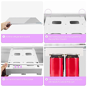 2 PCS Hanging Soda Organizer for Refrigerator,Soda Can Organizer Stacking Can Dispenser for Refrigerator Space Save for Pantry, Freezer, Kitchen, Beverage Storage Holder Up to 16 Cans