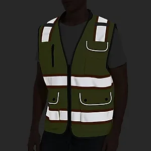 ArcRidge Reflective Safety Vest for Men and Women - High Visibility Construction Vest - Dual Tone Reflective Strips (Yellow, Large)