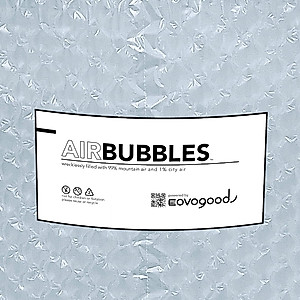 AirBubbles™ 100 Sq Ft Premium Prefilled Air Bubble Sheets for Package Shipping | 1 Roll, 2.1 Cu Ft, 16 Gal, 12x16-In Ea | Better than Packing Peanuts Foam Paper | Cushion Wrap Protection by Covogoods