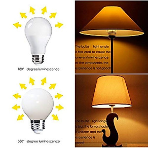 MRDENG Vanity LED Light Bulbs 40 Watt for Vanity Mirror, G16.5 3.5W Globe LED Bulb, E26 Socket, Warm White (2700K) Pack of 6