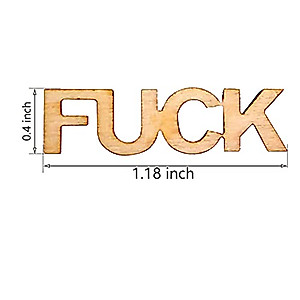 HZFLY FUCK Wooden Cutout Letter Piece, 200 pcs FUCK Piecse, ​Make Your Own Jar of Fucks, Fuck Gift for Valentine feets Day, Birthdays, Anniversaries