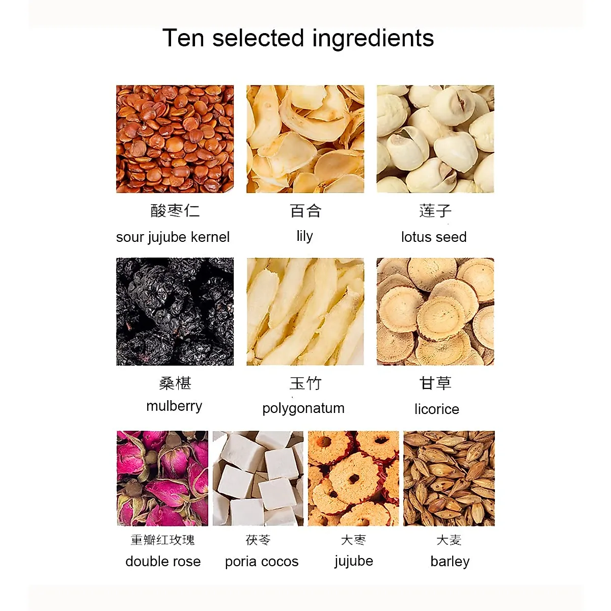 Sour Jujube kernel Lily Tea,Caffeine Free Tea160g (8g*20bag) 5.64OZ,Sleep Tea Wellness Tea barley Tea 酸枣仁晚安茶