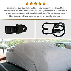 The Original Gust Guard™ - Secure Your Covers from Blowing Away - Medium 24" (ATV Covers, Small Watercraft / Snowmobile Covers, Outdoor Funiture, Barbecue Covers, A/C Covers, etc.)