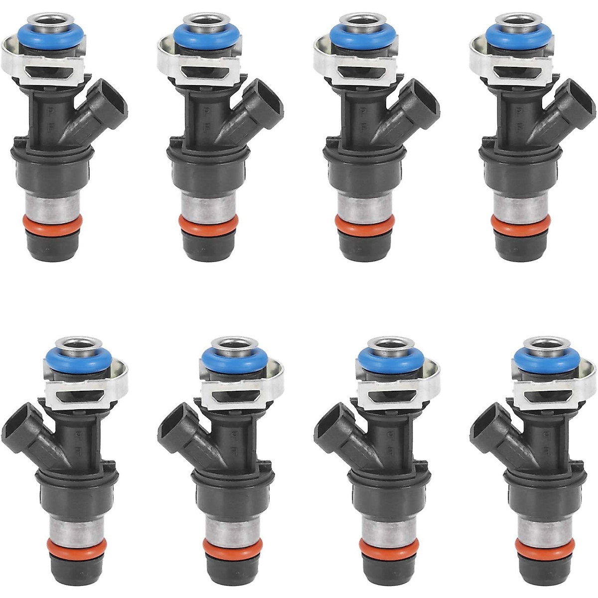 Fuel Injectors Compatible with Chevy Silverado 1500 2500 3500 Tahoe Replacement for GMC Sierra 1500 2500 3500 Tahoe 4.8L 5.3L 6.0L 2001-2006 Replace 17113553 FJ315 17113698 8pcs 4 Holes Injector