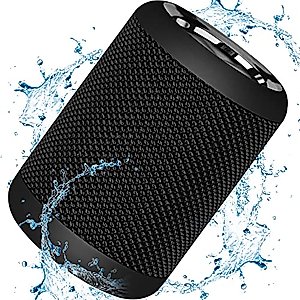 MAWODE T10 Waterproof Small Bluetooth Speakers - 8 Hr Playtime Portable Speaker - Lightweight Mini Wireless Shower Speaker - Aux & TF Card Support