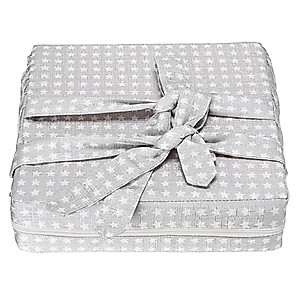 Sumnacon Chair Increasing Cushion - Baby Toddler Kids Infant Portable Dismountable Highchair Booster Cushion Washable Thick Chair Seat Cloth Strap (Grey Star)