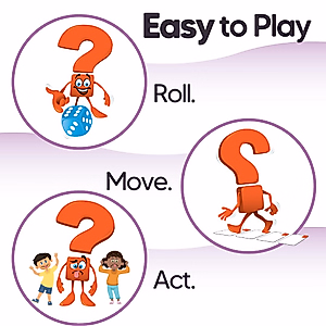 M&J Games What's Next? Special Needs Set, Jumbo Sized Inclusive Floor Game, Board Game for Neurodivergent & Autistic Individuals, Activity to Improve Social Skills, Ages 4+, 35 Tiles, Giant Foam Die