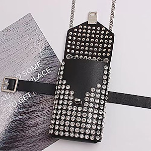IDJIUKAI Women's Bling Crystal Rhinestone Phone Crossbody Bag Sparkly Glitter Purse for Evening Party Prom Wedding