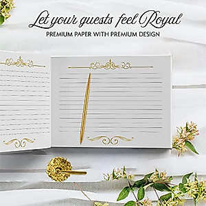 Wedding Guest Book, 7 x 9 Guest Book Wedding Reception, Wedding Guest Book with Free Pen, 120 Pages Guestbook for Wedding, Guest Book for Wedding, Wedding Books for Guests to Sign