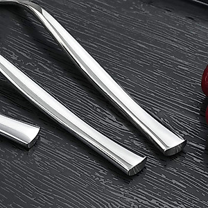 Idotry Round Soup Spoon, Stainless Steel Bouillon Spoon, Set of 12