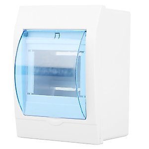 Keenso 3-4 Ways Plastic Distribution Box for Circuit Breaker, Easy Install, Wide Application, Transparent Cover